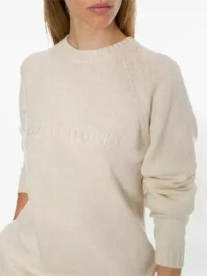 Alberta Ferretti Logo Embroidered Sweater - Neutrals