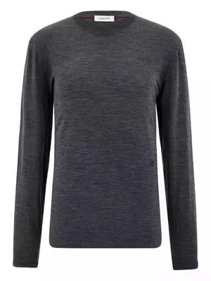 FERRAGAMO Long Sleeve Crew Neck Sweater - Grey