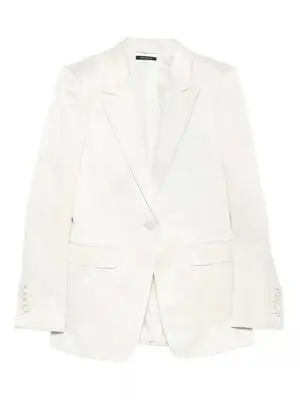 TOM FORD Flap-pocket Single-breasted Blazer - Neutrals