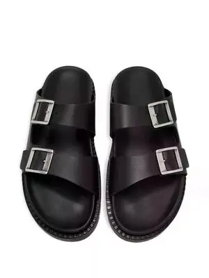 FORSA Curtis Buckle-strap Slides - Black