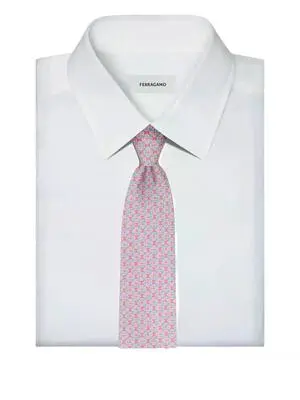 FERRAGAMO Graphic-print Silk Tie