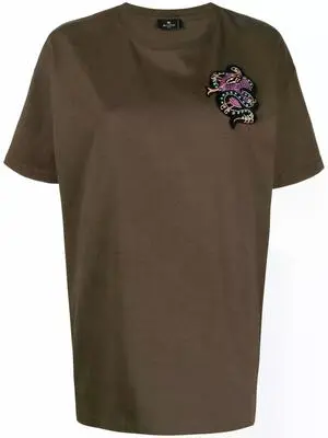 Etro Beaded Motif Patch T-shirt