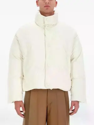 AMI Paris Button Funnel-neck Jacket - Neutrals