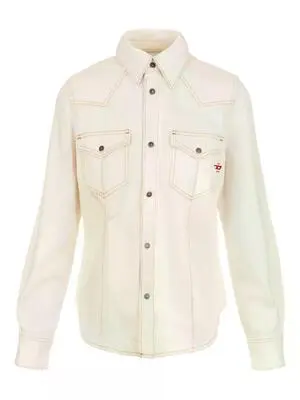 DIESEL® De-waves Pointed Collar Shirt With Chest Pockets - Neutrals
