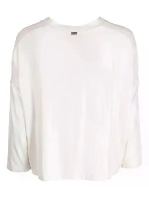 Herno V-neck Three-quarter Sleeve T-shirt