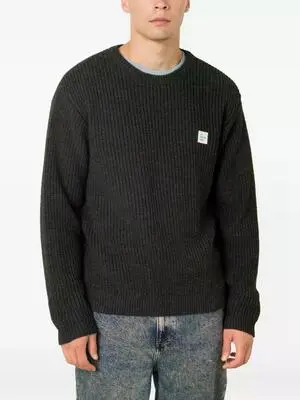 American Vintage Ribbed Logo-patch Sweater