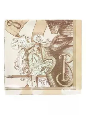 Burberry Etched Knight Printed Silk Scarf