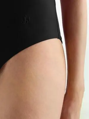JIL SANDER Embroidered Low Back One-piece Swimsuit - Black