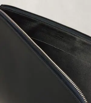 THE ROW Portfolio Leather Pouch - Black