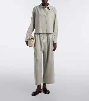 Proenza Schouler Checked Cotton Wide-leg Trousers
