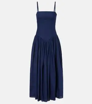 Gabriela Hearst Oriana Linen Maxi Dress - Blue