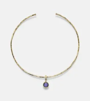 OCTAVIA ELIZABETH 18kt Yellow Diamond And Tanzanite Pendant Choker - Gold