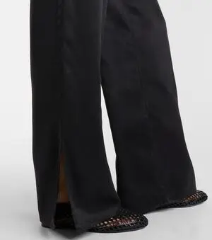Asceno Loreto Silk Charmeuse Wide-leg Pants - Black