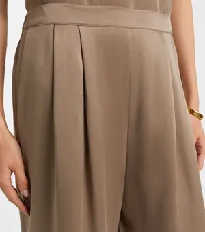 Asceno Isola Silk Wide-leg Trousers