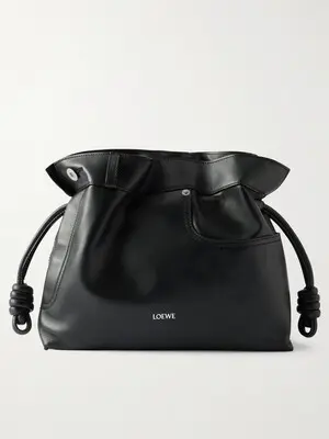 Loewe Flamenco Medium Leather Clutch - Black