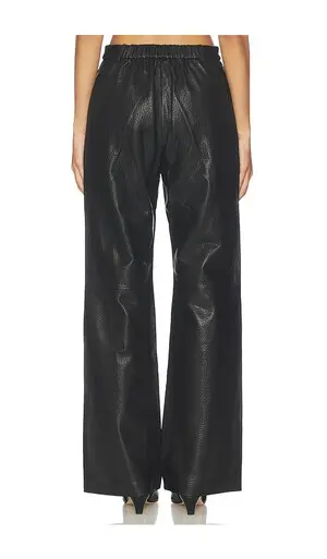 AEXAE Leather Pebble Straight Leg Pant