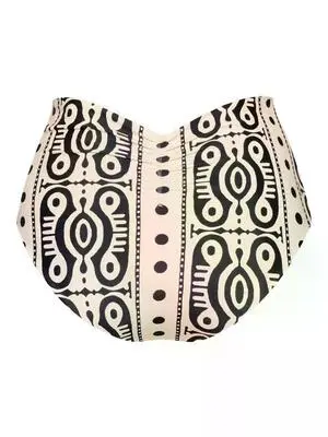 Johanna Ortiz Taita Printed Bikini Bottom - Neutrals