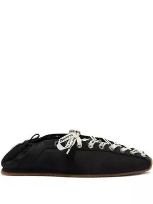 GANNI Lace-up Ballet Flats