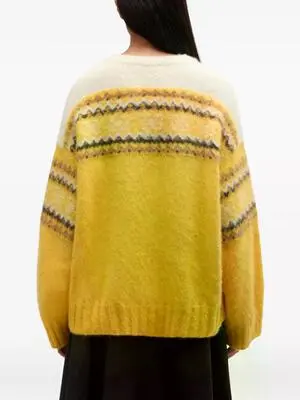 GANNI Patterned Long Sleeve Sweater