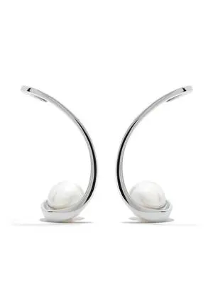 TASAKI 18kt White Gold Akoya Pearl Earrings - Silver