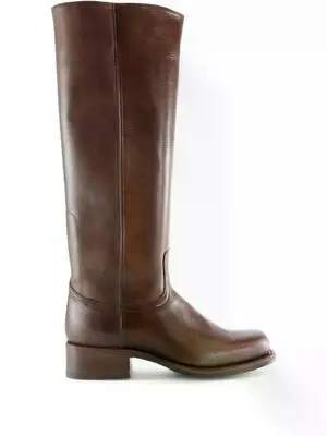 NOTABENE Dark Leather Pull-on Boots - Brown