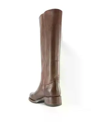 NOTABENE Dark Leather Pull-on Boots - Brown