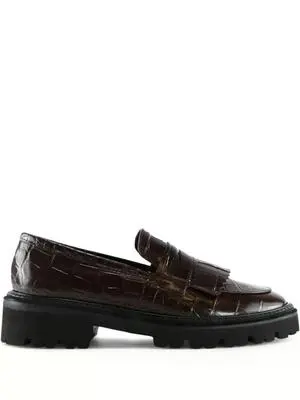 NOTABENE Tereza Fringed Crocodile-effect Loafers