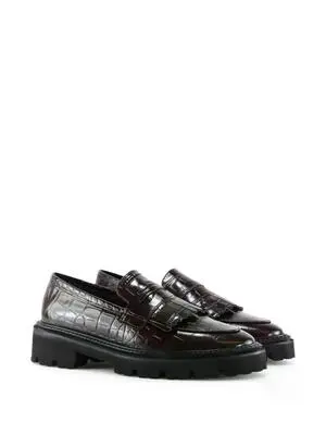 NOTABENE Tereza Fringed Crocodile-effect Loafers