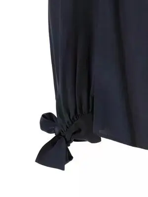 Max Mara Silk Tie-detail Long-sleeve Top