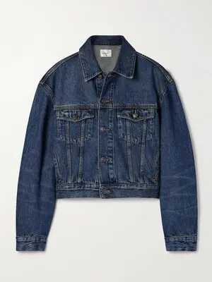 FRAME The Curve Denim Jacket - Blue