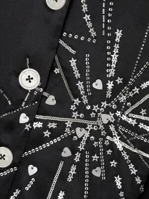 Bernadette Louis Sequin-embellished Pajama Shirt
