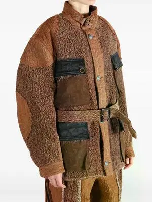 COMMUNS Belted Patchwork Jacket