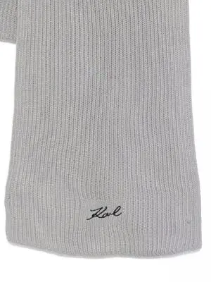 Karl Lagerfeld Ribbed Logo Scarf