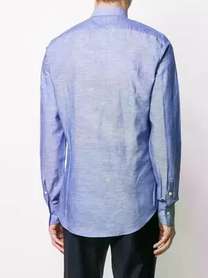DELL'OGLIO Mandarin Collar Buttoned Shirt