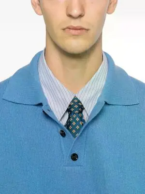 LC23 Button Collar Sweater