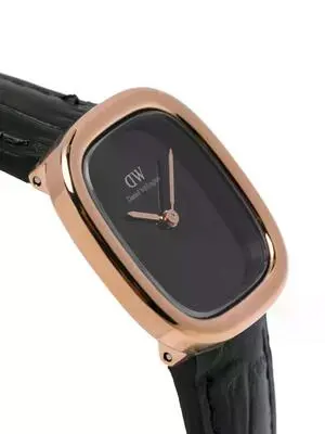 DANIEL WELLINGTON Square Case Watch With Croc Leather Strap