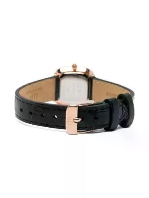 DANIEL WELLINGTON Square Case Watch With Croc Leather Strap