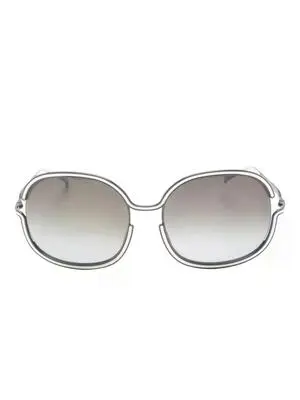 CHRISTIAN ROTH Oval Frame Sunglasses - Silver