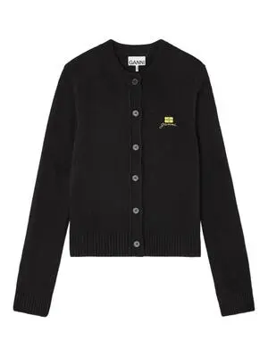 Ganni Logo Cardigans For Women