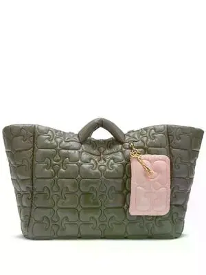 GANNI Xxl Re-tech Logo-quilted Tote Bag
