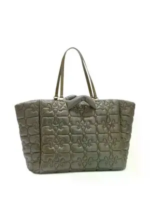 GANNI Xxl Re-tech Logo-quilted Tote Bag