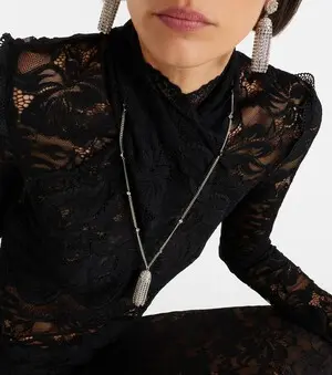 Rabanne Crystal-embellished Tasseled Pendant Necklace
