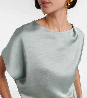 Vince Satin Drape Top