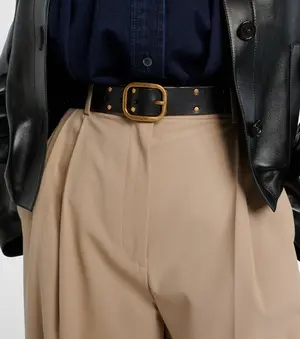 Loewe Studded Leather Belt - Black