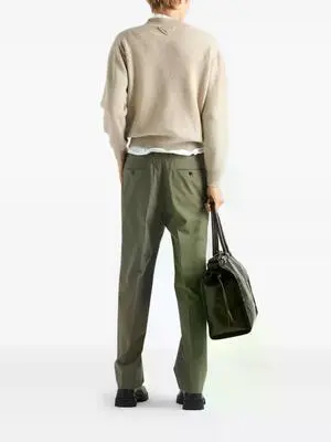 Prada Ribbed Crew Neck Sweater