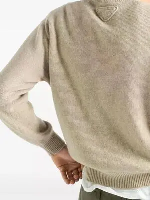 Prada Ribbed Crew Neck Sweater