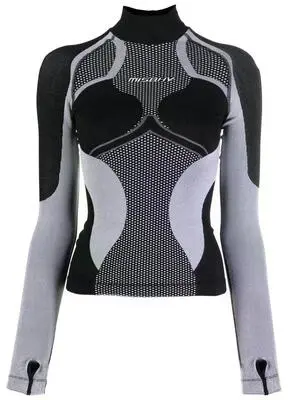 MISBHV White "x Browns London" Mock Neck Layer Top - Black