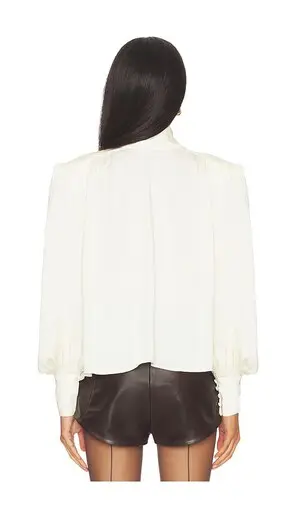 Bardot Revana Satin Tie Neck Blouse