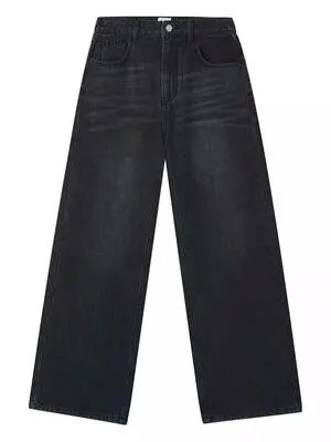 B+AB Wide-leg Jeans With Belt Loops And Five Pockets - Grey