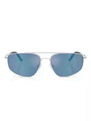 Oliver Spencer Geometric Frame Sunglasses - Silver